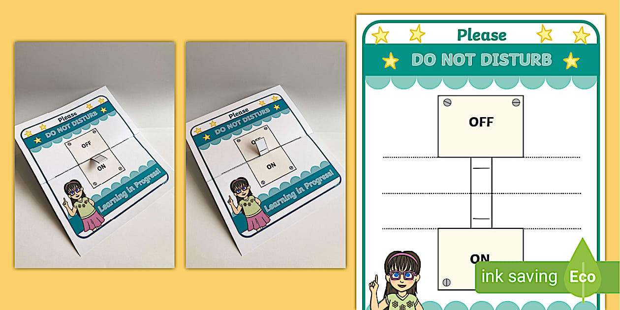 Do Not Disturb Light Switch Paper Craft - Twinkl