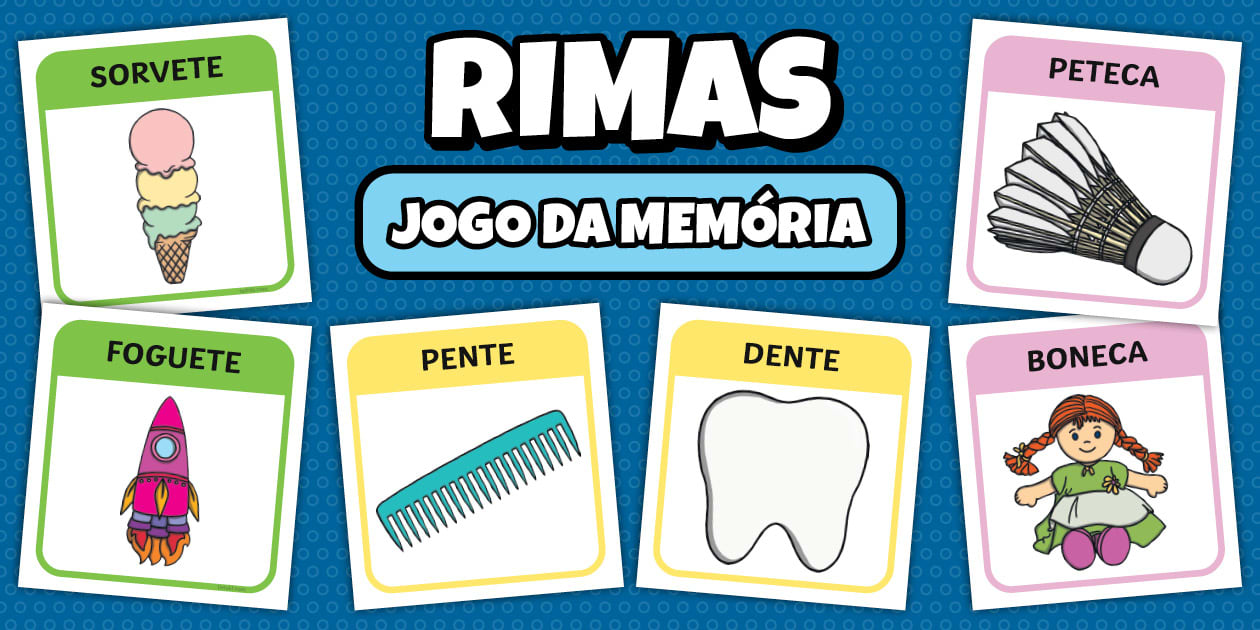 Jogo da memória das rimas (professor feito) - Twinkl