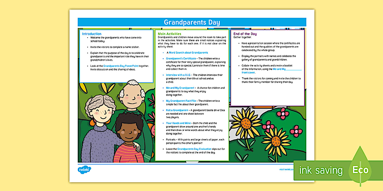 Grandparents Day Teaching Ideas (teacher made) - Twinkl