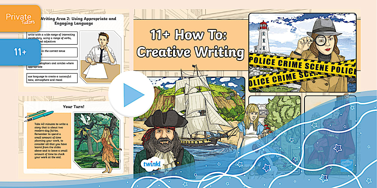 11+ PowerPoint: How To... Creative Writing (teacher made)