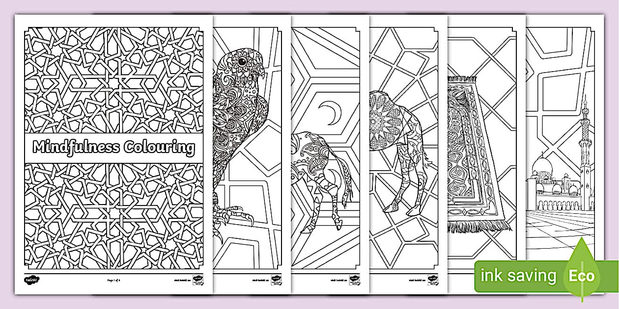 UAE Mindfulness Colouring (l'enseignant a fait) - Twinkl