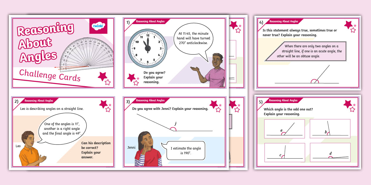 👉 Year 5 Angle Reasoning Challenge Cards | Twinkl KS2 | Maths