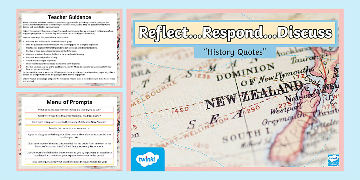 Reflect, Respond, Discuss - History Quotes (ANZH Year 7-8)
