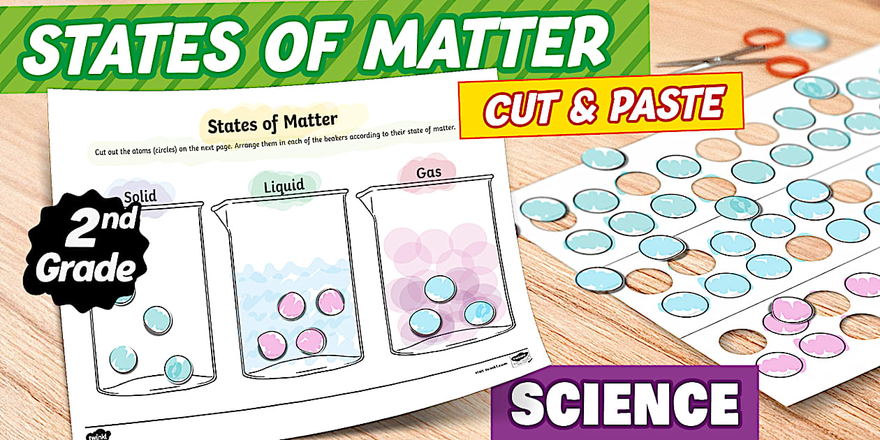 States of Matter Worksheet: Solid, Liquid, and Gas - Twinkl