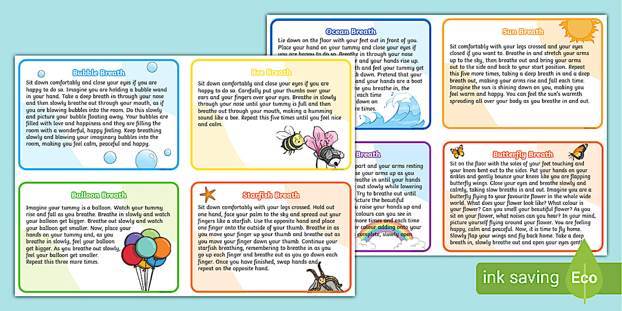 EYFS Calming Breathing Activities - Twinkl