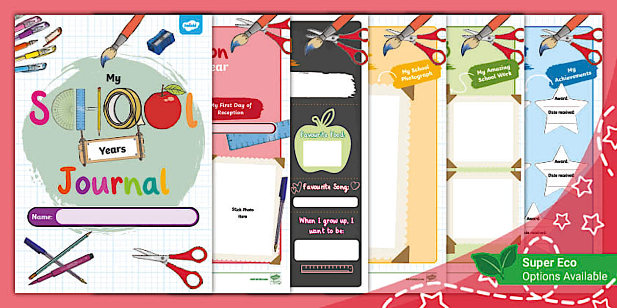 Make A School Memory Book With A School Years Journal