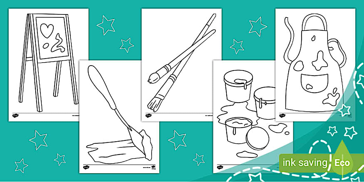 My First Painting Colouring Pack (Teacher-Made) - Twinkl