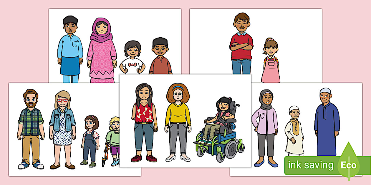 Editable Family Characters (teacher made) - Twinkl