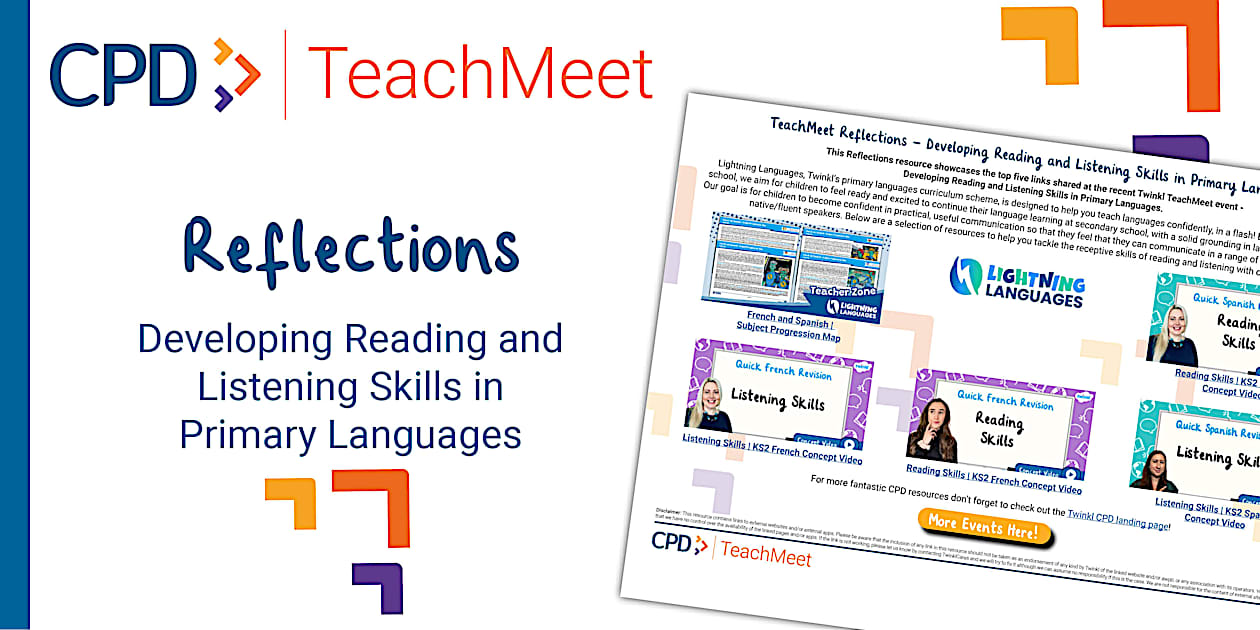 TeachMeet Reflections - Developing Reading and Listening Skills in Primary