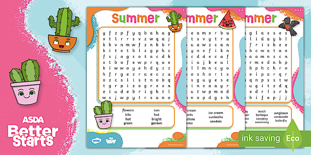 FREE! - ASDA Better Starts: Word Search [Ages 7-11] - Twinkl