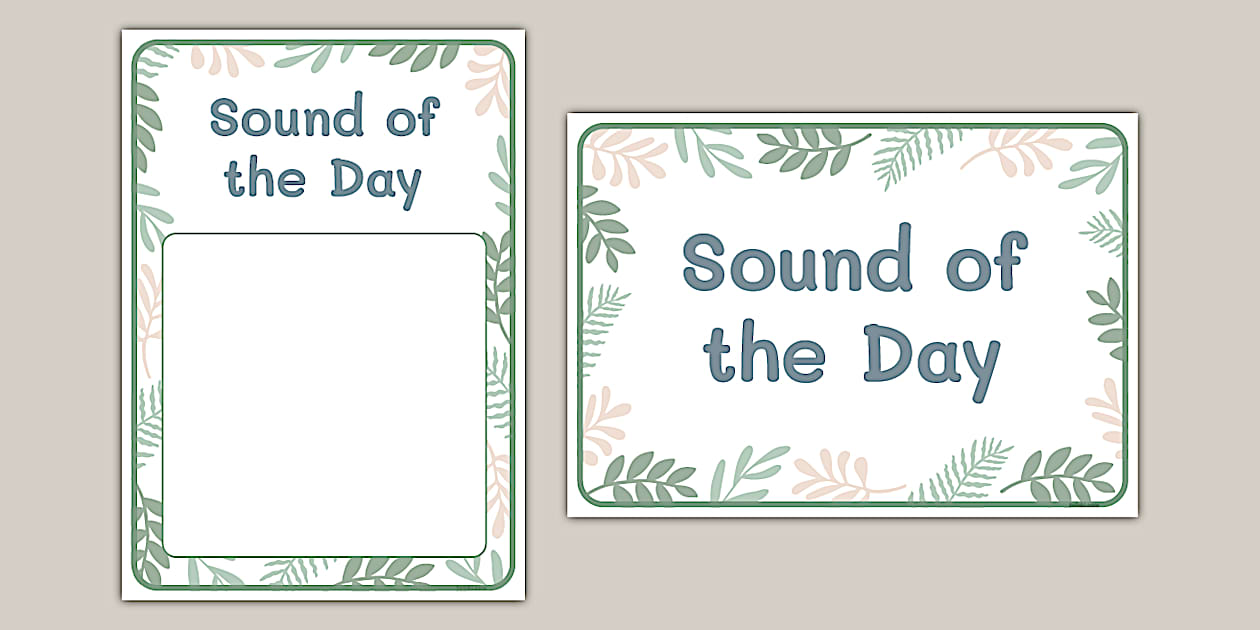 Botanical-Themed Sound of the Day Display Poster - Twinkl