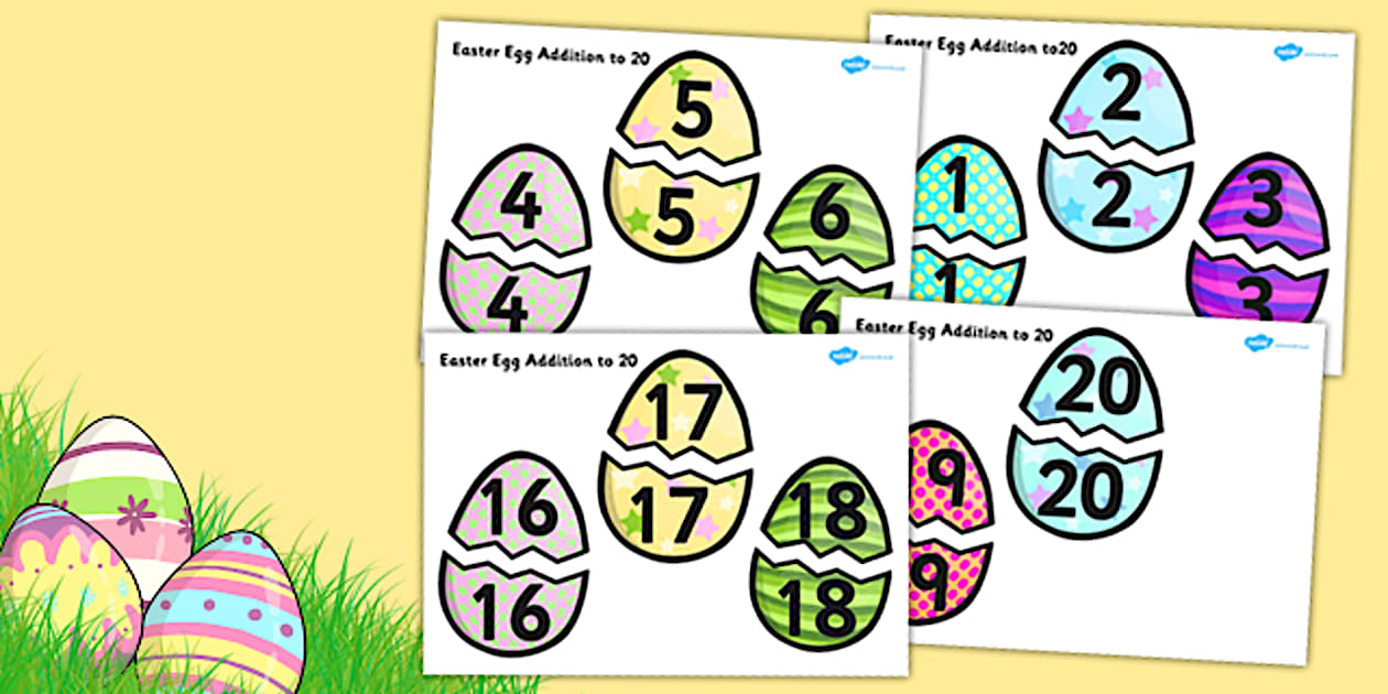 Easter Egg Addition Up to 20 Activity (teacher made)