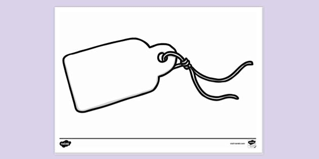 Price Tag Colouring Sheet | Colouring Sheets | Twinkl