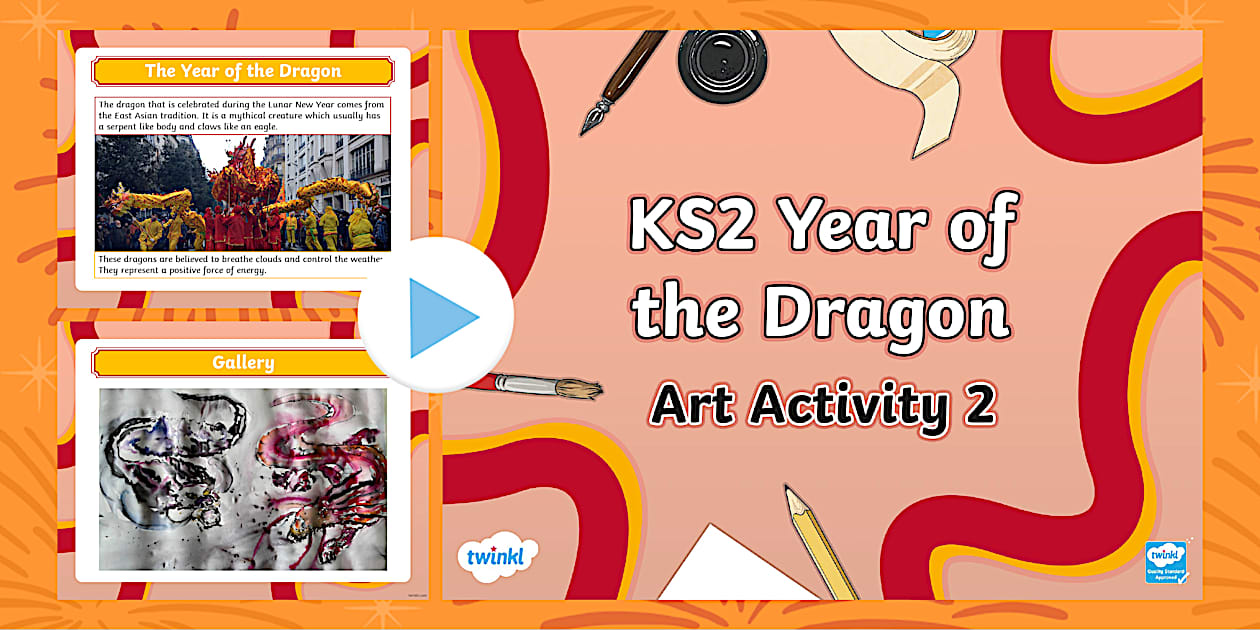 KS2 Year of the Dragon Art Activity (teacher made) - Twinkl