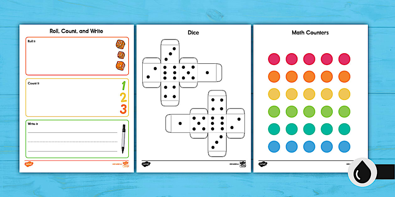 Roll, Count, and Write Activity (teacher made) - Twinkl