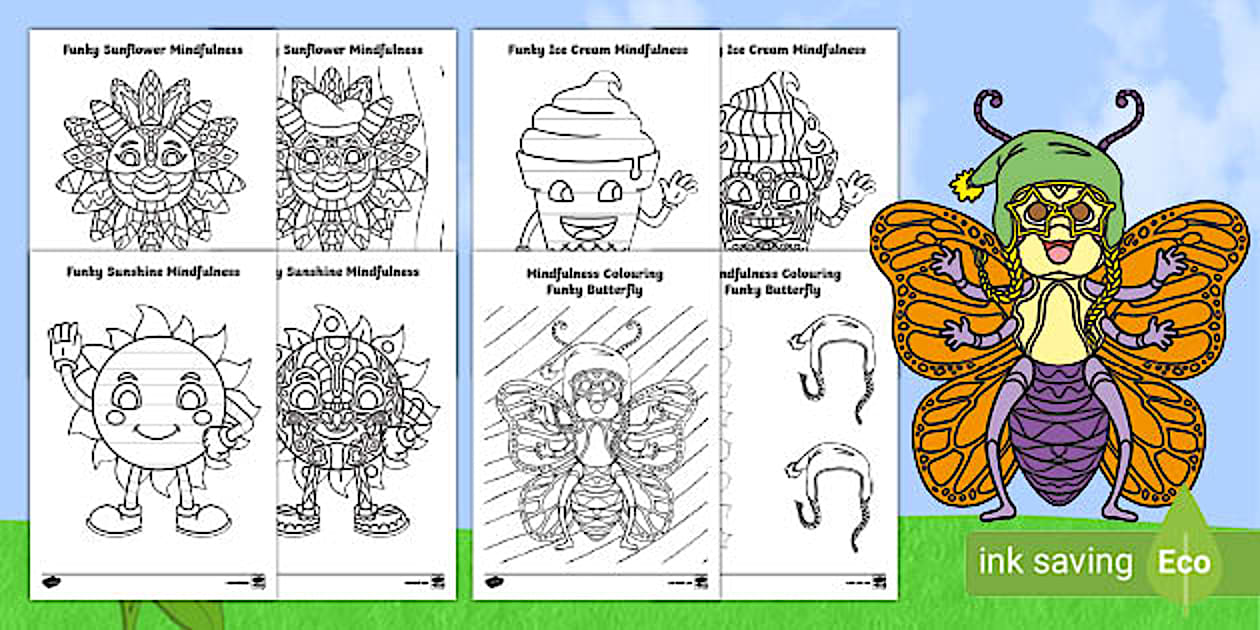 Funky Summer Mindfulness Colouring Pack