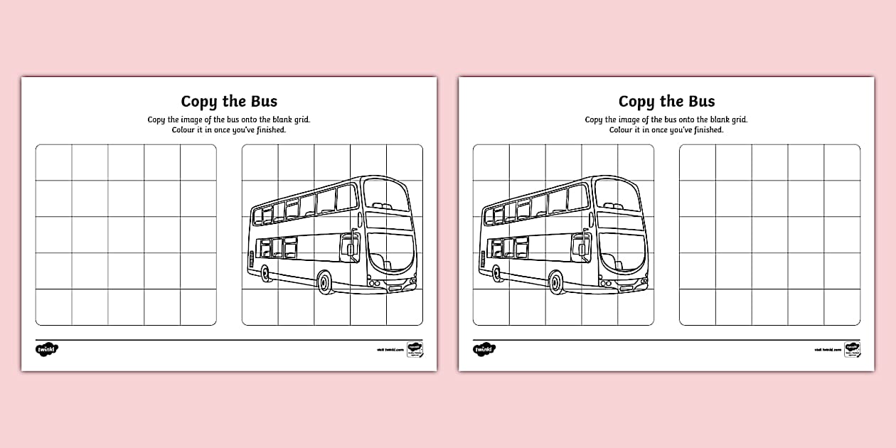 Copy the Bus Worksheet (Teacher-Made) - Twinkl