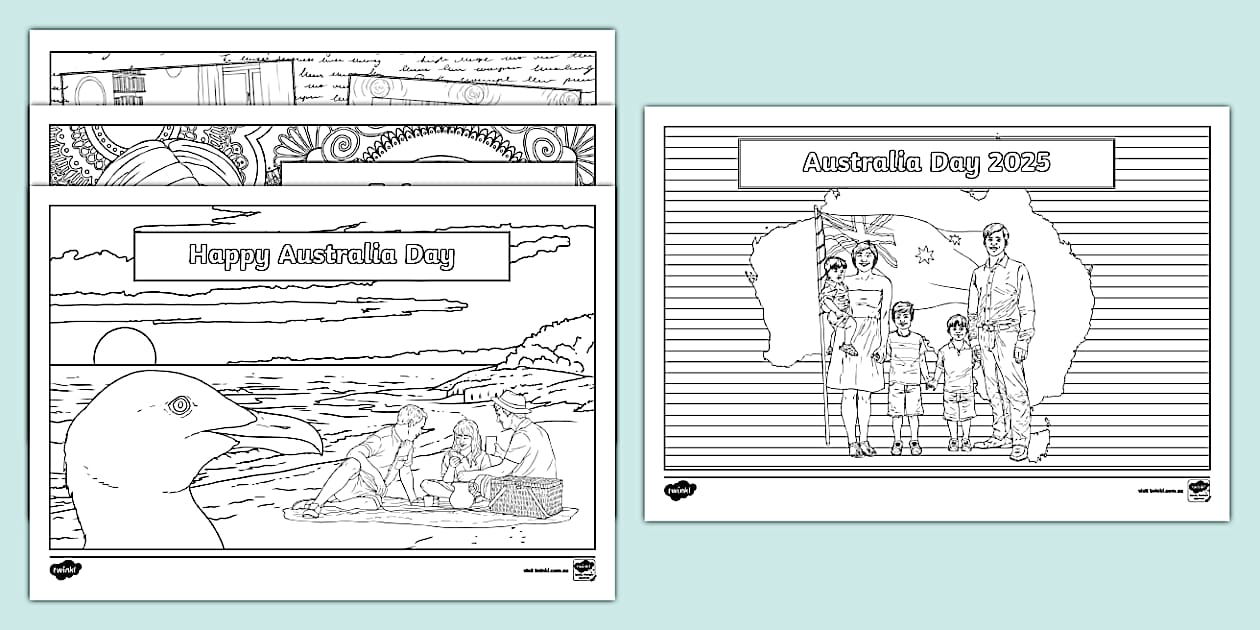 Australia Day Mindfulness Colouring