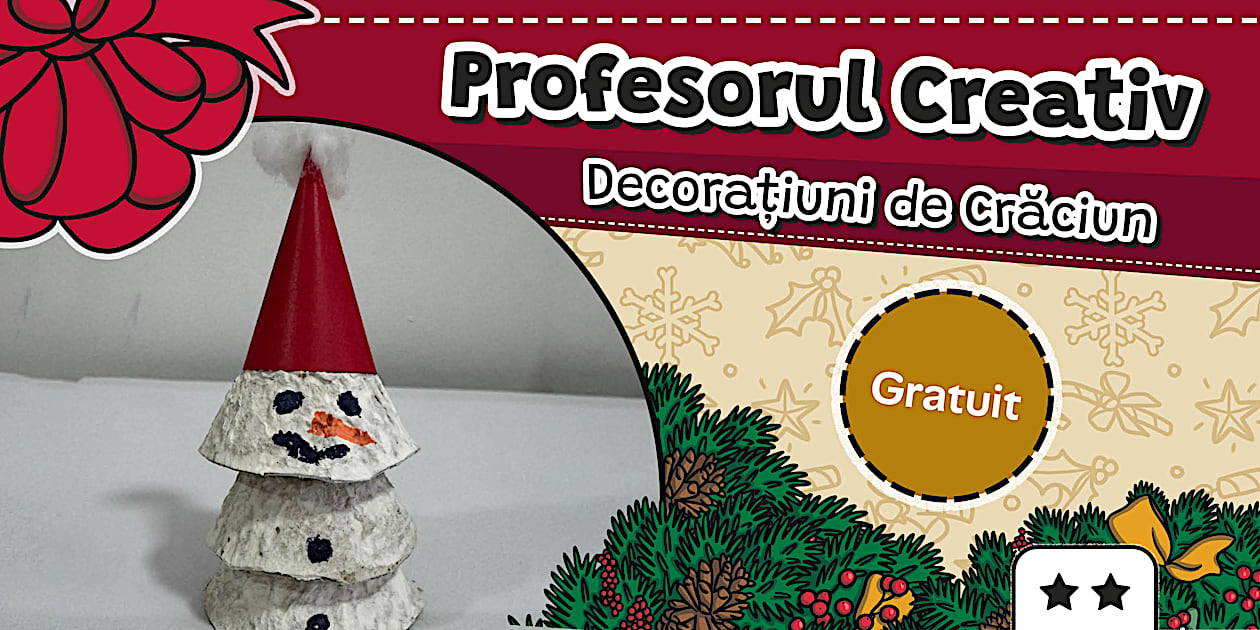 Om de zăpadă din materiale reciclate – Activitate practică