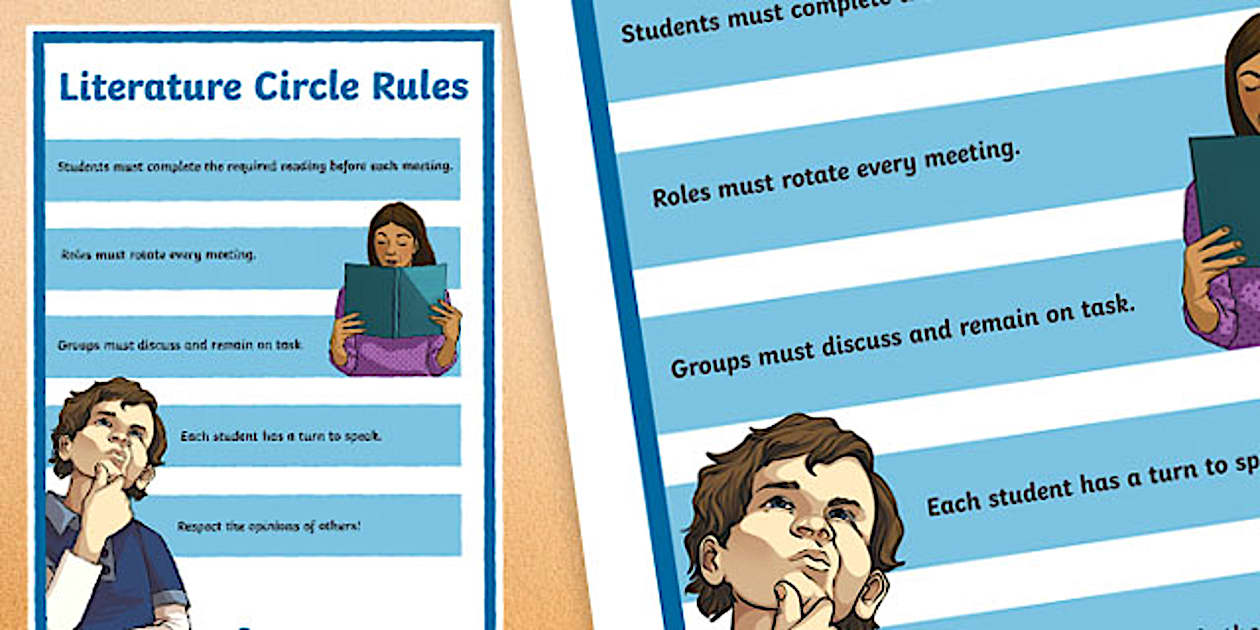 Literature Circle Rules A2 Display Poster (professor feito)