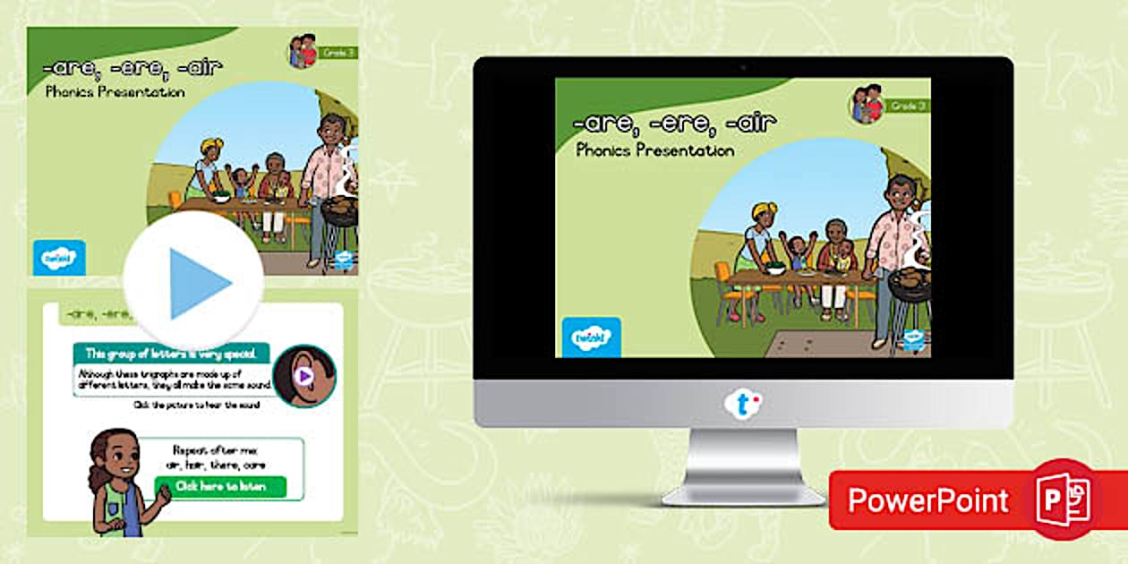Grade 3 Phonics: -are, -ere, -air PowerPoint Presentation