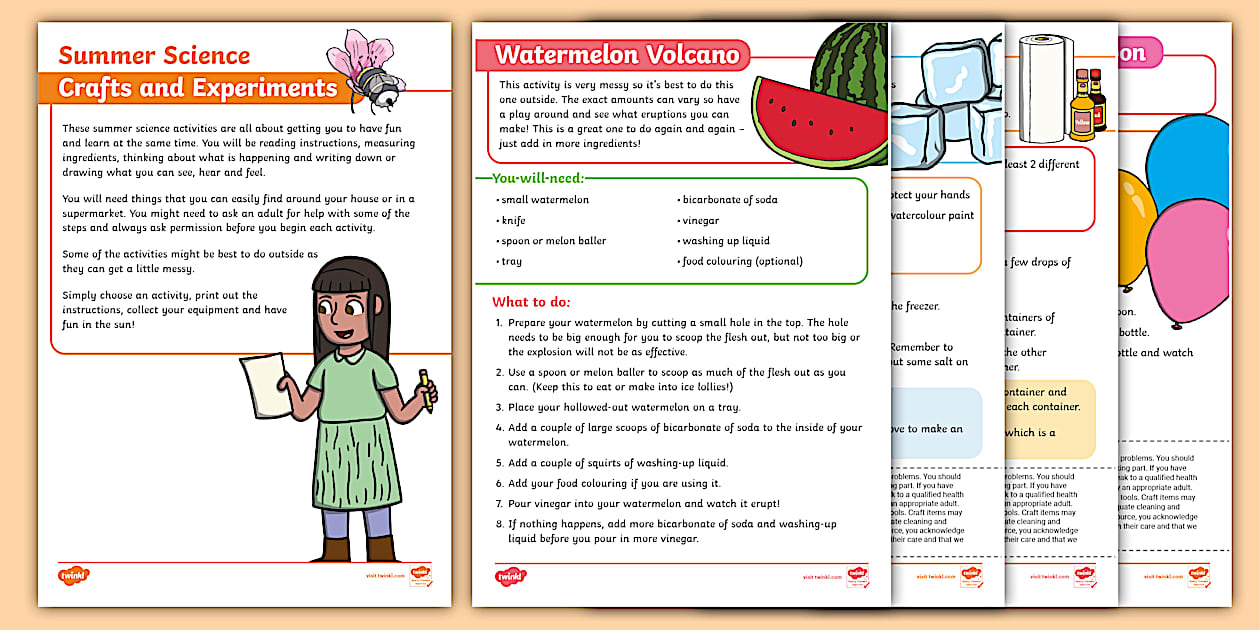 Summer Science Crafts and Experiments (teacher made)