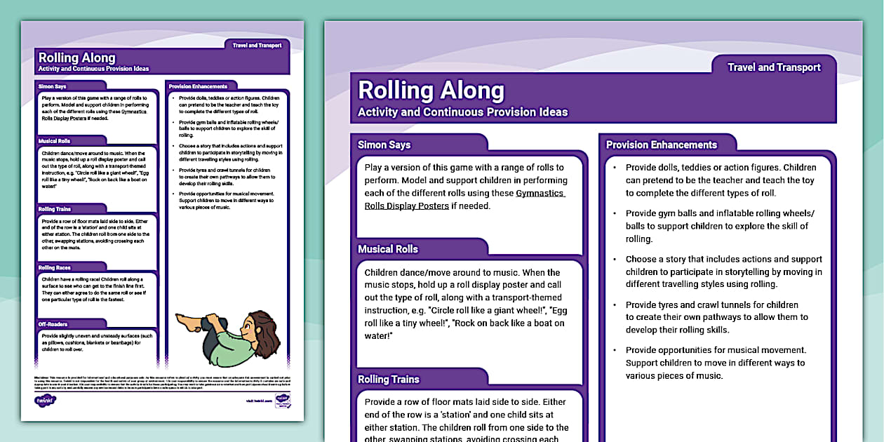 Physical Development: Rolling Activity and Continuous Provision Ideas