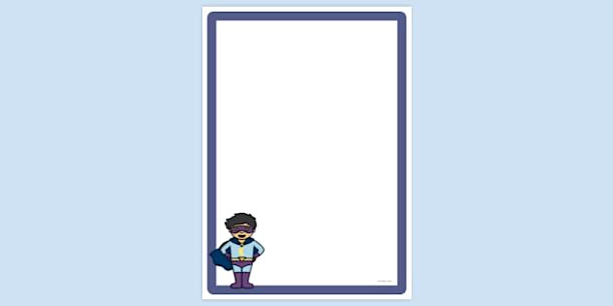 Blue Moon Page Border (teacher made) - Twinkl