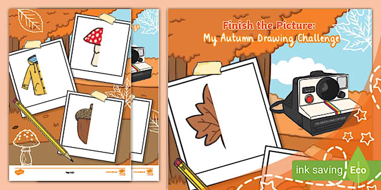 Finish the Picture: My Autumn Drawing Challenge - Twinkl