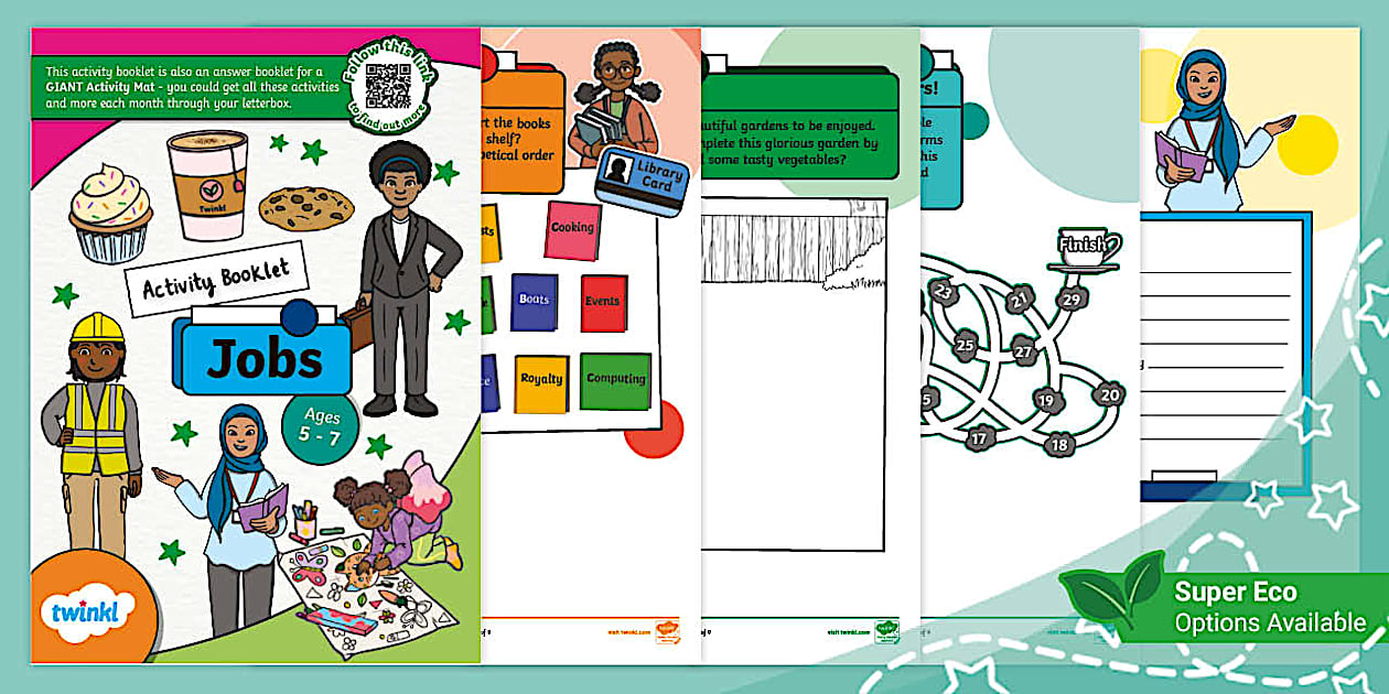 Jobs Themed Booklet Ages 5 to 7 Years (teacher made)