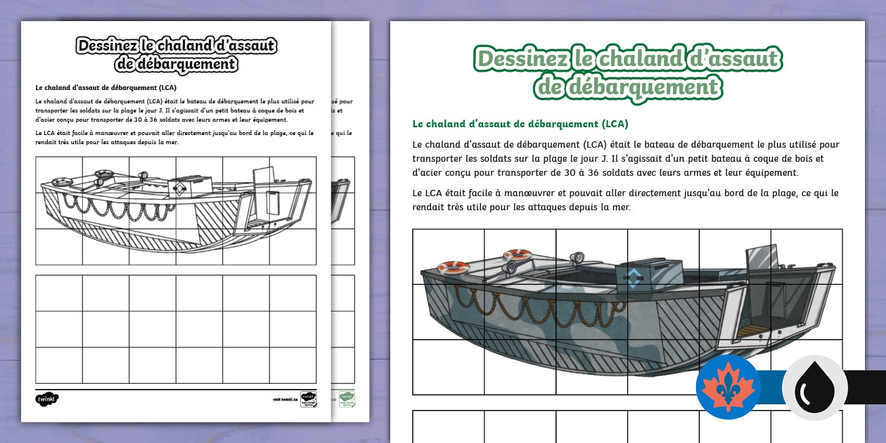 Draw a Landing Craft Assault French (teacher made) - Twinkl