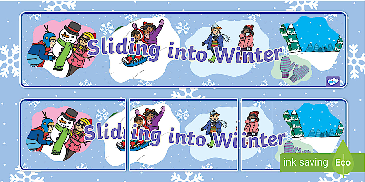Sliding into Winter Display Banner