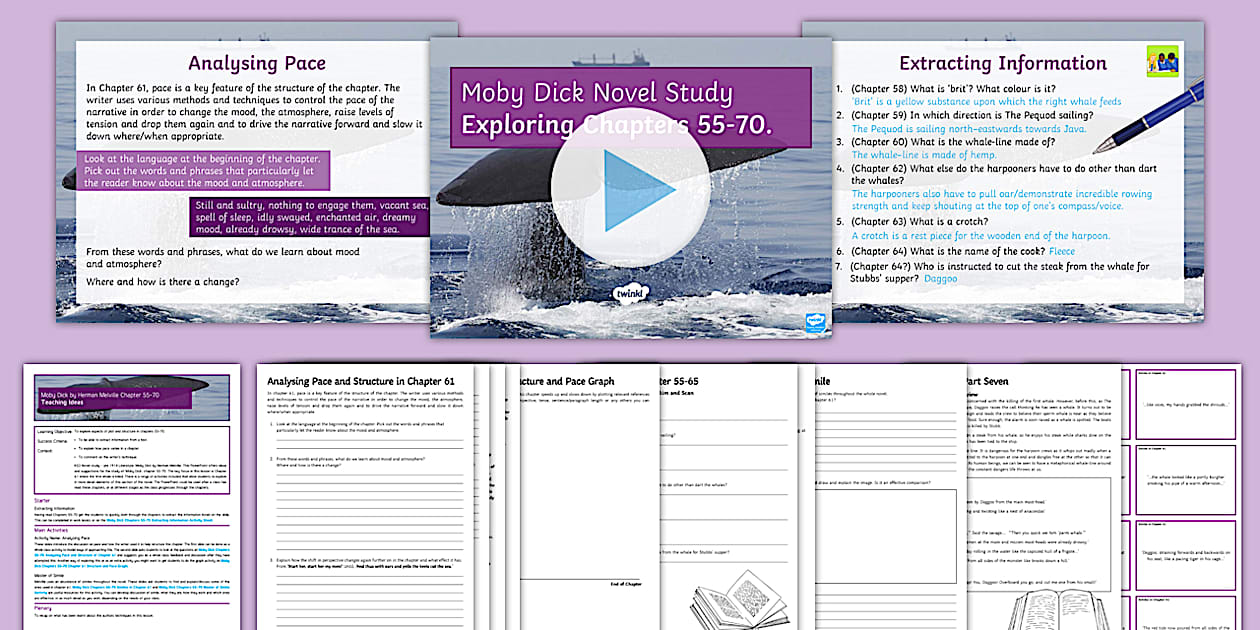 GCSE Moby Dick Chapter 55-70 Lesson Pack - Twinkl