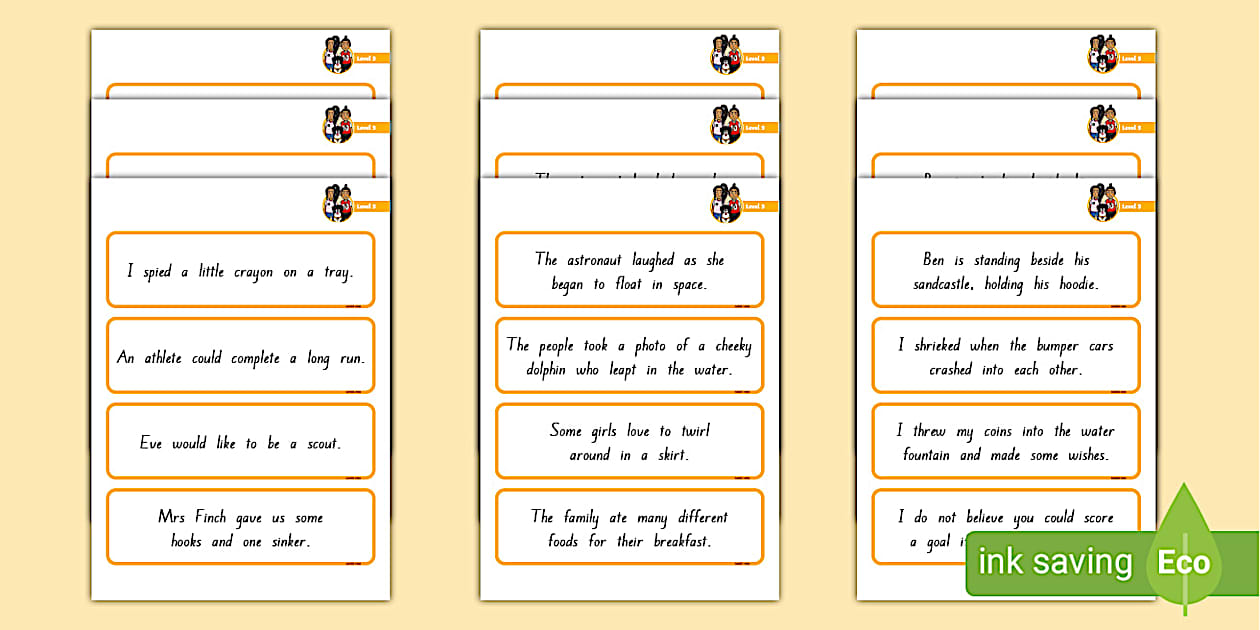 Level 5 Phonics Dictation Sentences Weeks - Twinkl