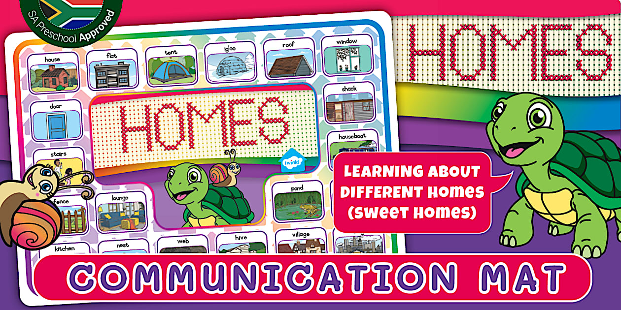 Preschool: Homes - Communication Mat