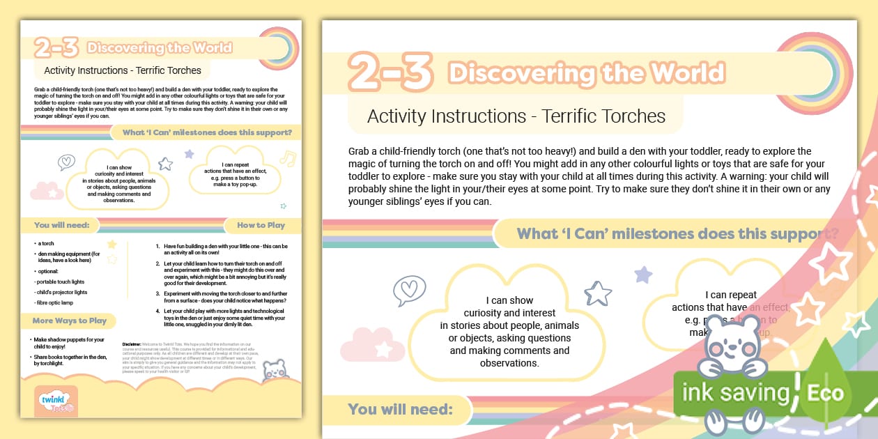 2-3 Years Discovering the World Terrific Torches