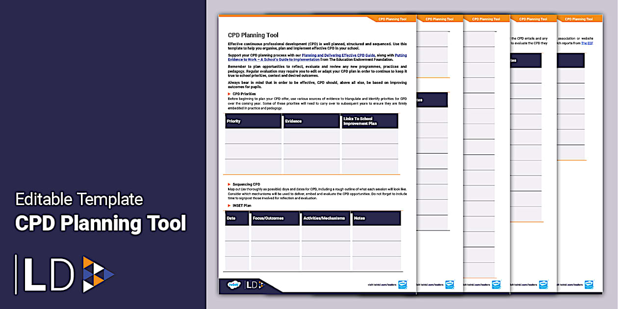 CPD Planning and Recording Tool (teacher made) - Twinkl