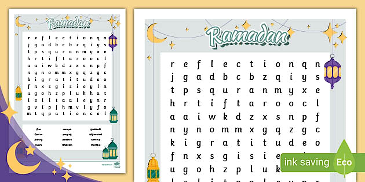 Ramadan Word Search (teacher made) - Twinkl