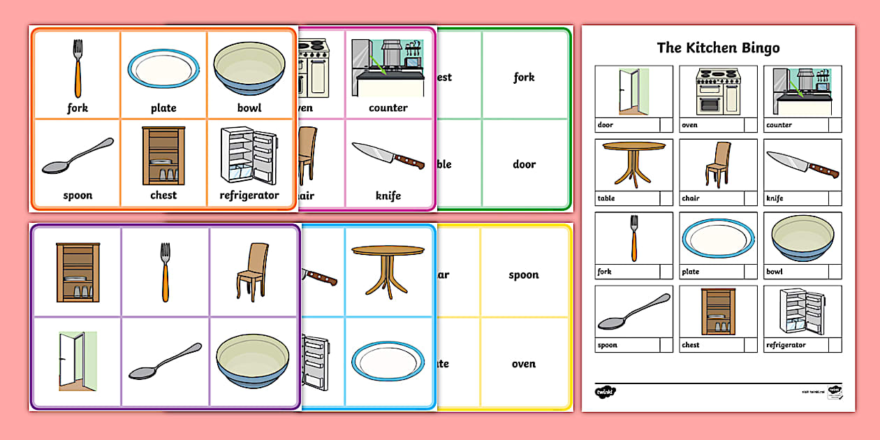 The Kitchen Bingo (teacher made) - Twinkl