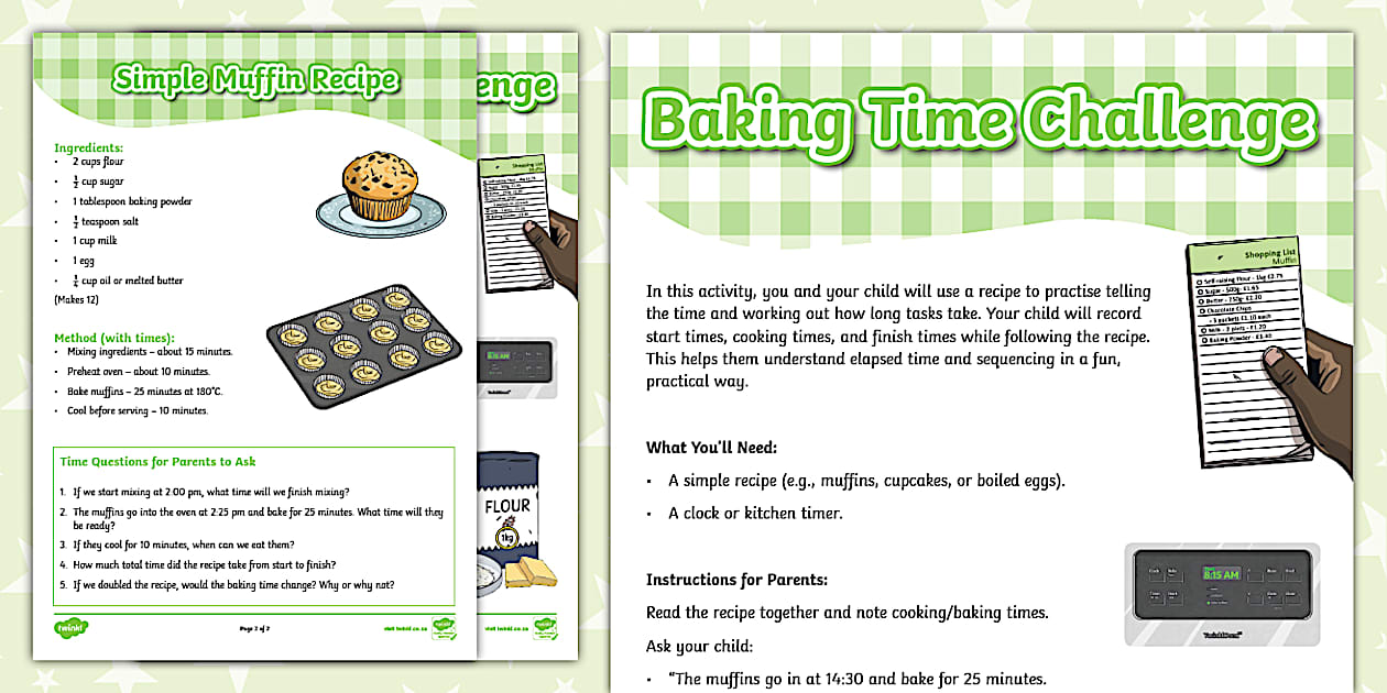 Intermediate Phase - Maths - Baking Time Challenge - Twinkl