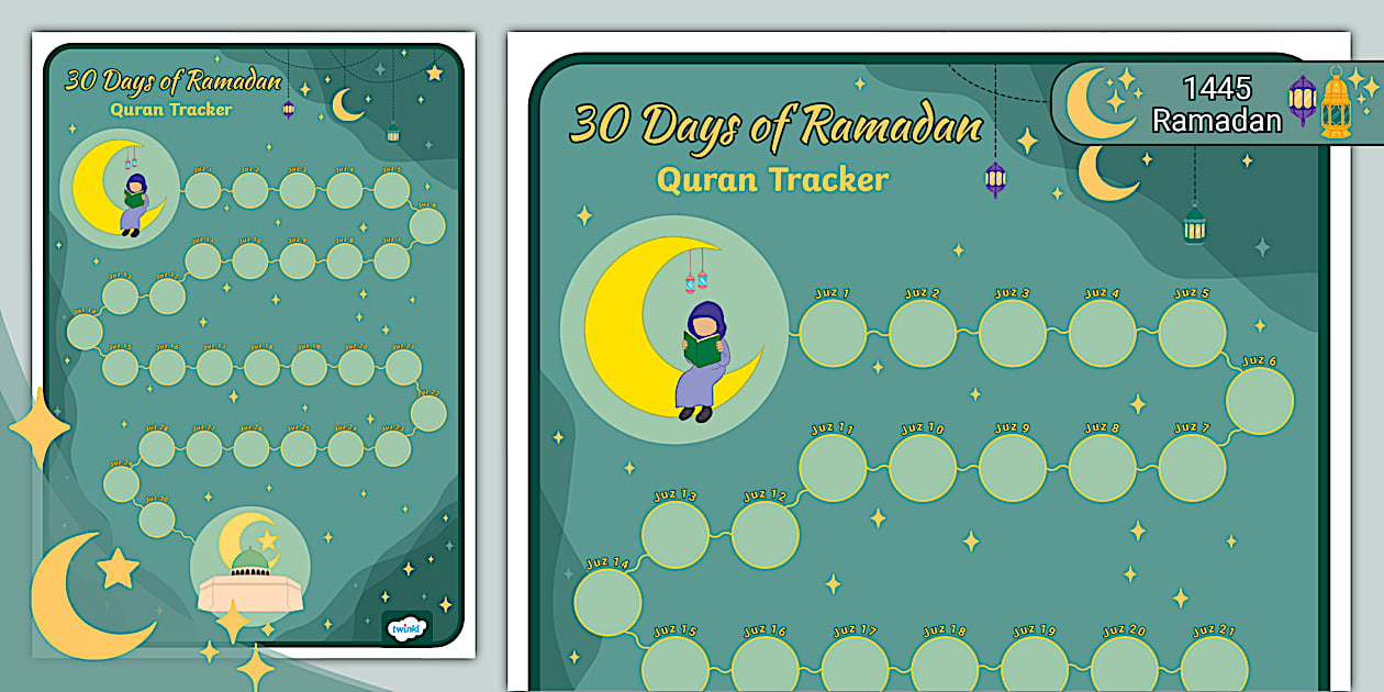 30 days of Ramadan - Quran Tracker (Child)