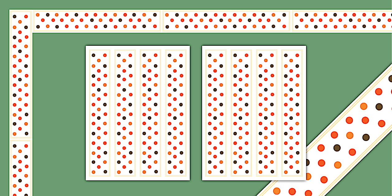 Pumpkin Theme Bulletin Board Borders (teacher made) - Twinkl