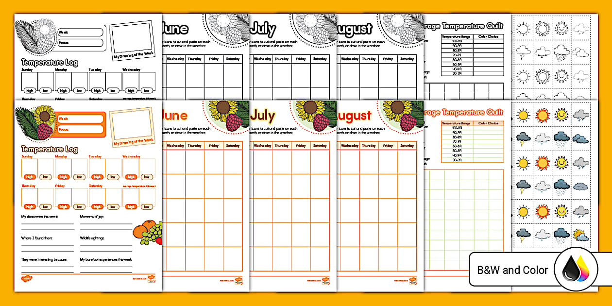 Summer Weather Calendar | Resource | Twinkl USA - Twinkl