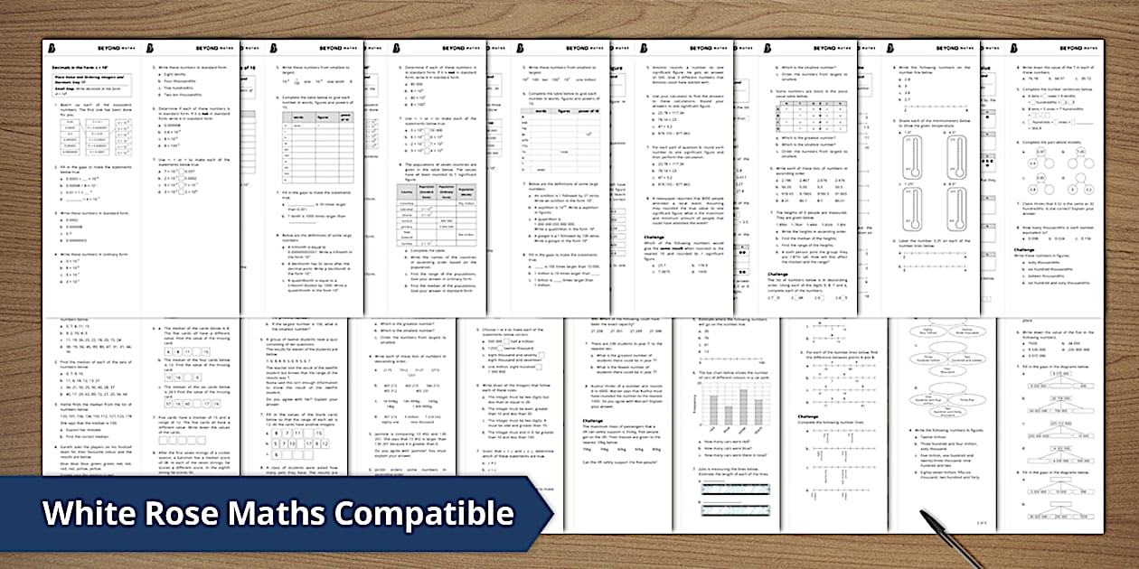 👉 Place Value and Ordering Integers and Decimals Bundle