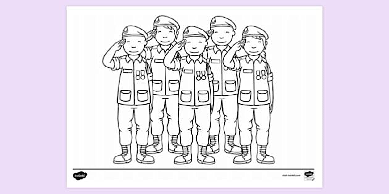 Army Printable Colouring | Colouring Sheets - Twinkl