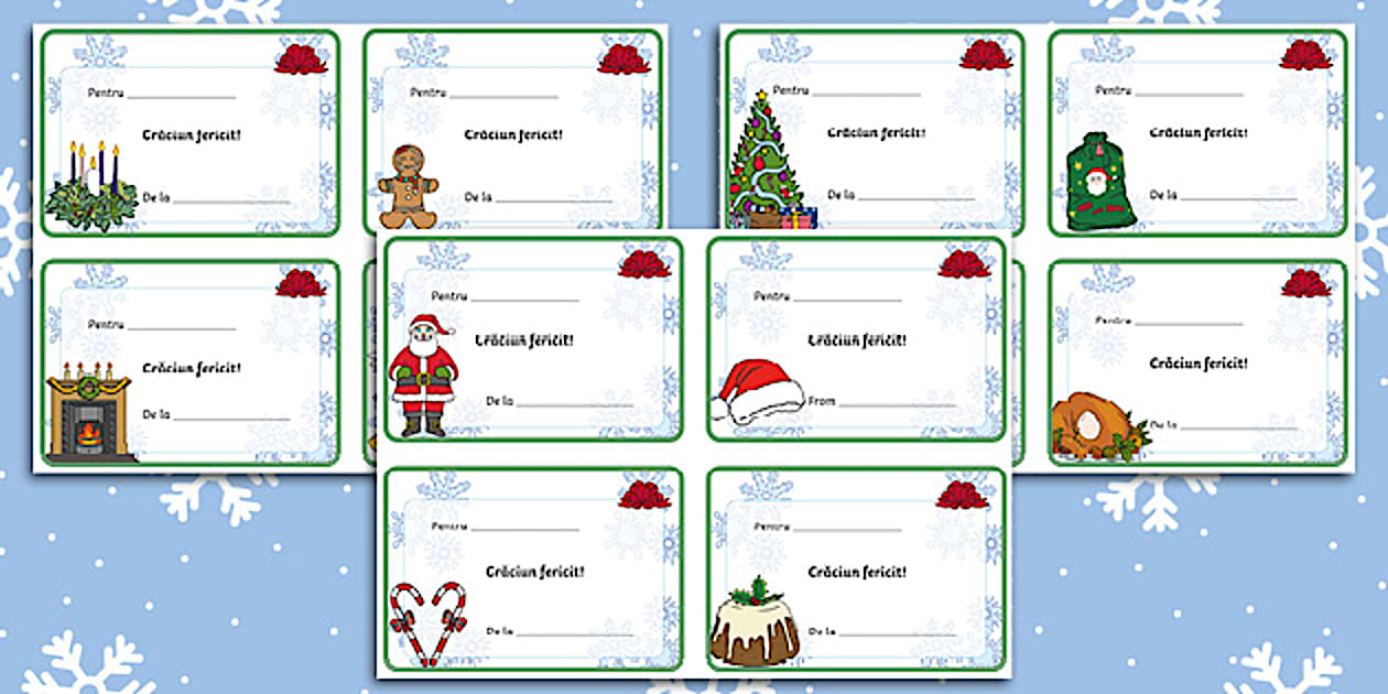 Cadouri de Crăciun – Etichete editabile - Twinkl