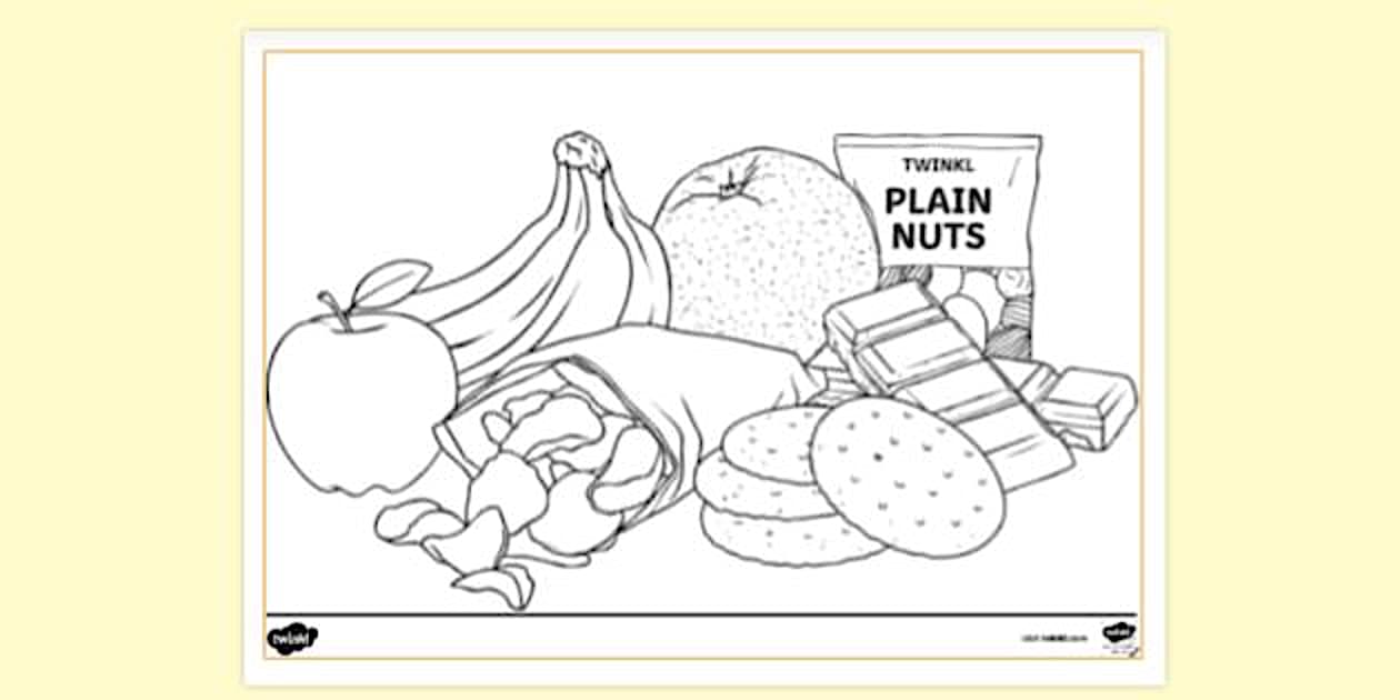 Snack Colouring Page - Primary School (teacher made)