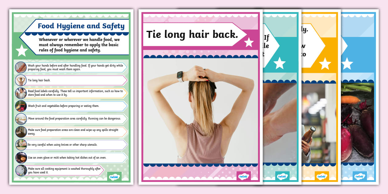 Food Hygiene and Safety Display Posters - KS2 (teacher made)