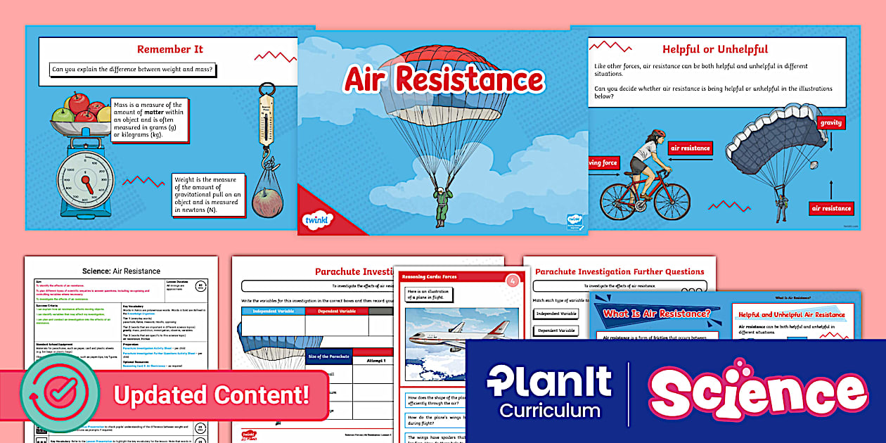 Science: Forces: Air Resistance Year 5 Lesson 4 - Twinkl