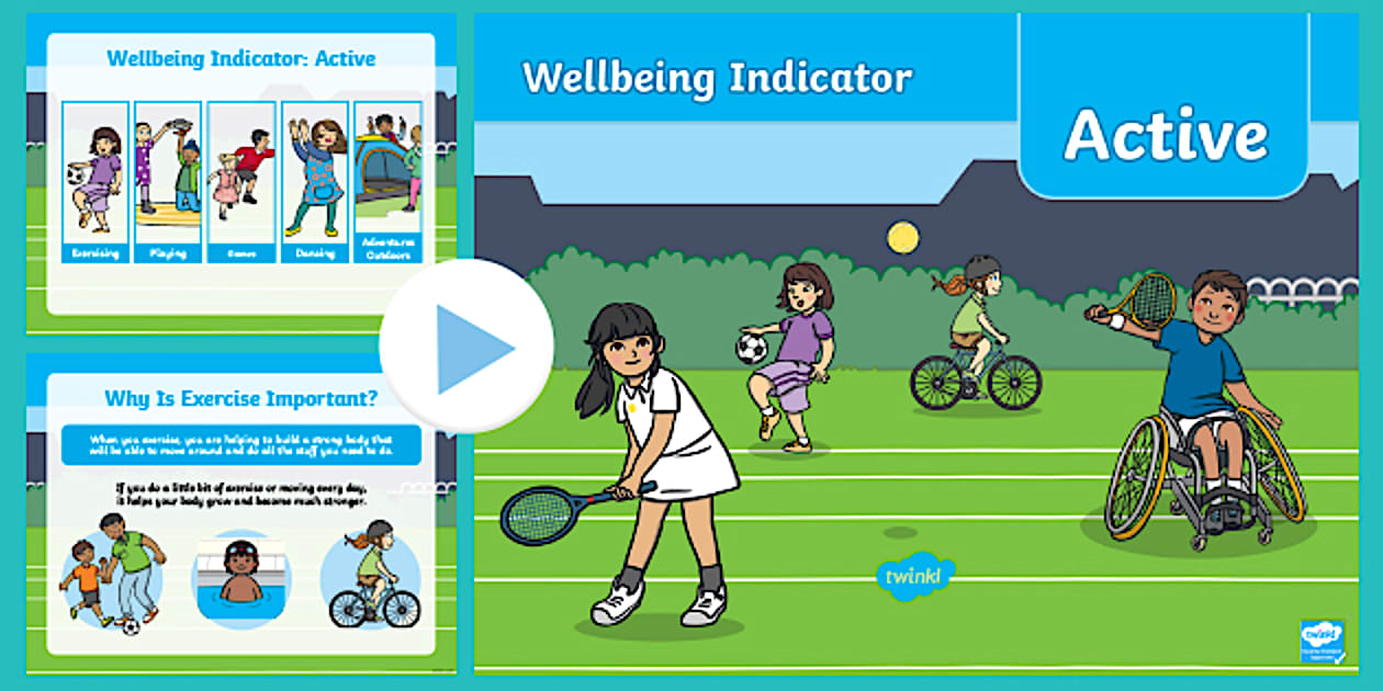 Whole School Assembly on Wellbeing Indicator: Active PowerPointt